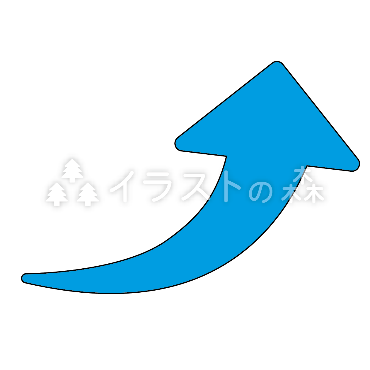 右肩あがりの矢印 | 無料イラスト素材•商用可|いらもり